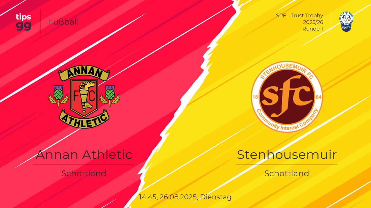 Annan Athletic – Stenhousemuir Live-Ergebnis 26.08.2025 - heute ...