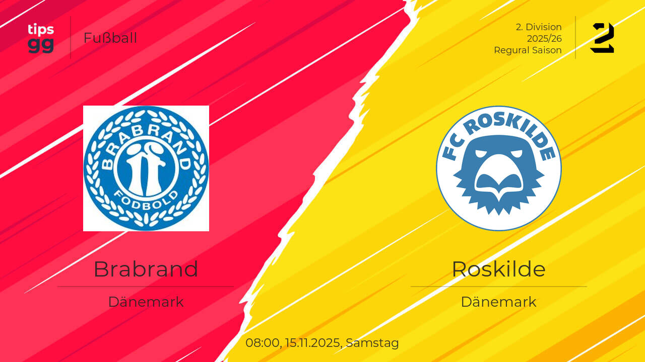 Brabrand – Roskilde Tipp & Prognose am 15.11.2025 | Fußball | Tips.GG