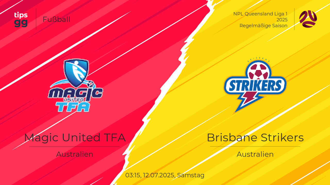 Magic United TFA – Brisbane Strikers Quoten am 12.07.2025 | Fußball ...