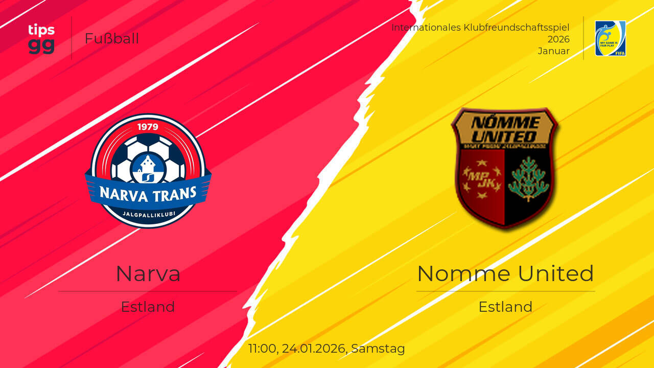 Narva – Nomme United Live-Ergebnis 24.01.2026 - heute Spielergebnisse ...