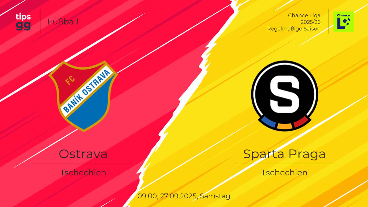 Ostrava – Sparta Praga Tipp & Prognose am 27.09.2025 | Fußball | Tips.GG