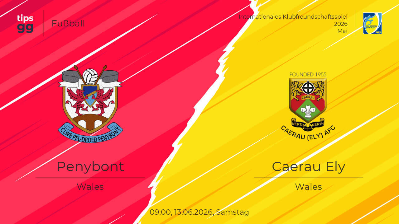 Penybont – Caerau Ely Live-Ergebnis 13.06.2026 - heute Spielergebnisse ...