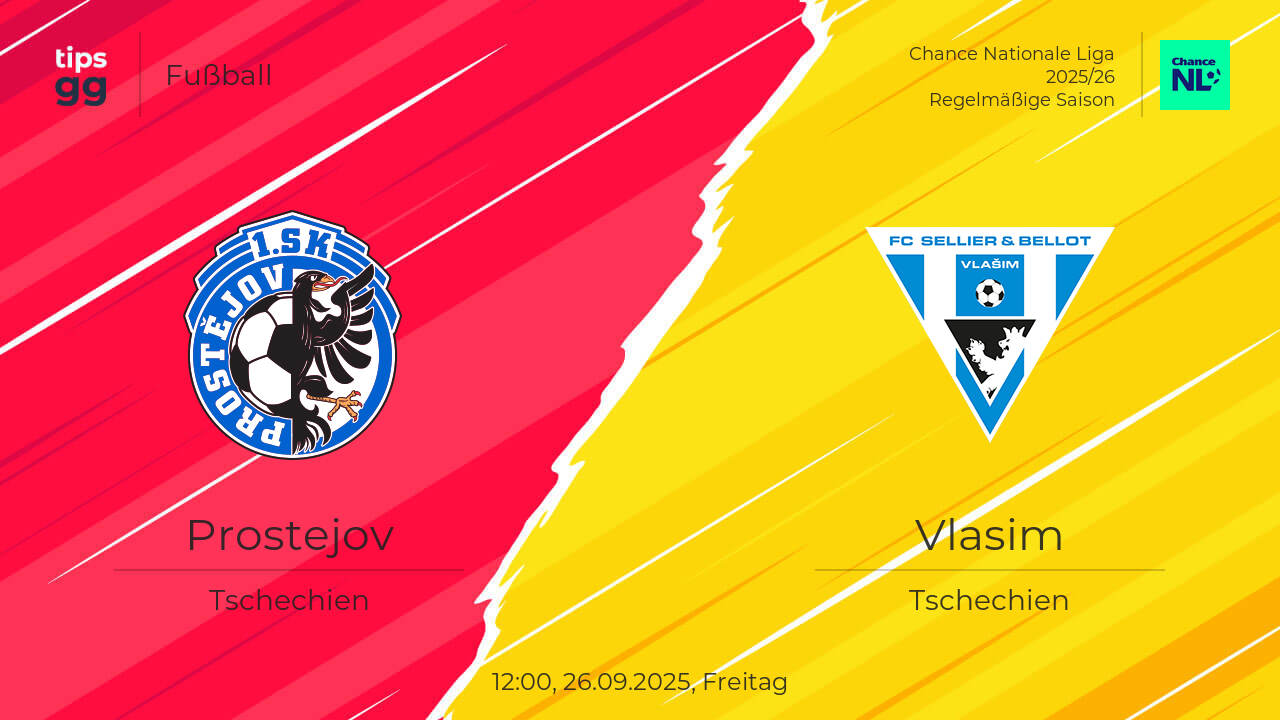 Prostejov – Vlasim am 26.09.2025 – Live-Streams und Wiederholungen ...