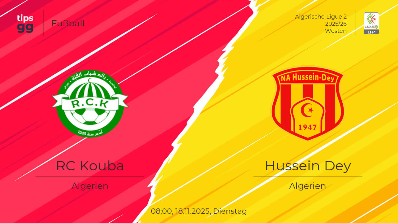 RC Kouba – Hussein Dey Live-Ergebnis 18.11.2025 - heute Spielergebnisse ...