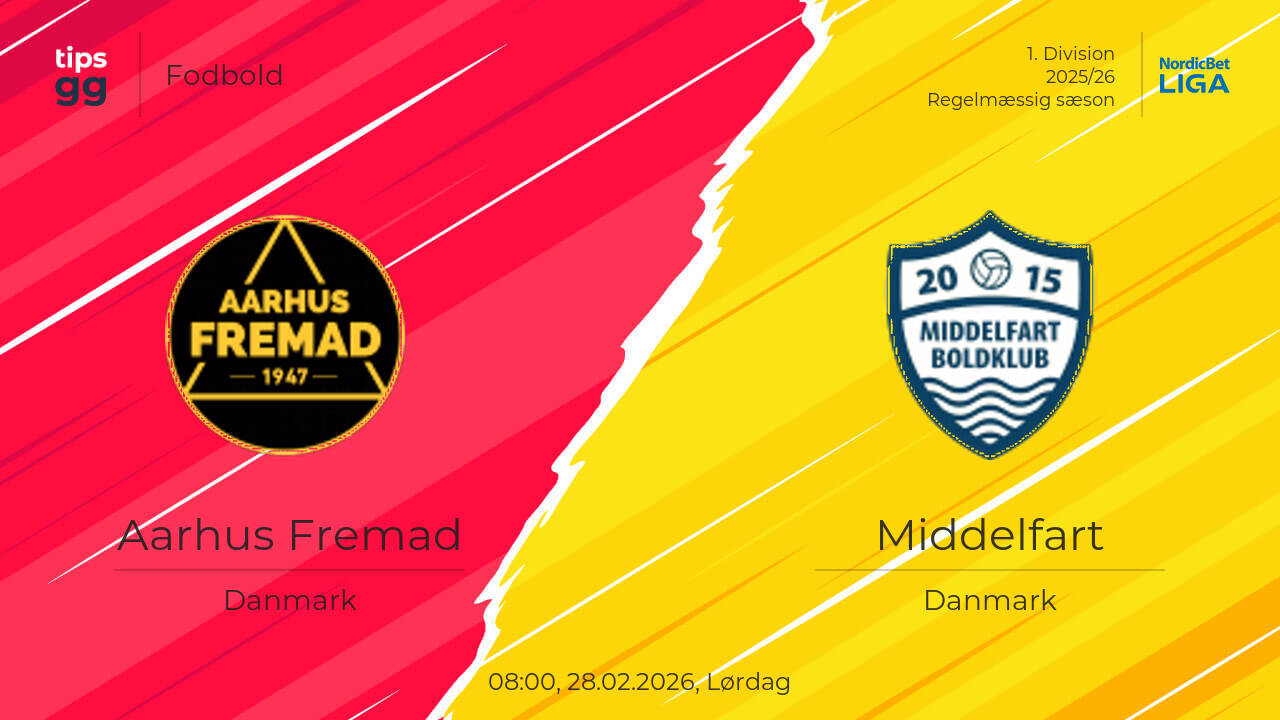 Se Aarhus Fremad vs Middelfart 01.03.2026 – Live Streams og VOD'er ...
