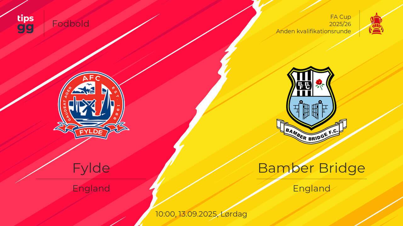Fylde – Bamber Bridge live resultater 13.09.2025 - dagens ...