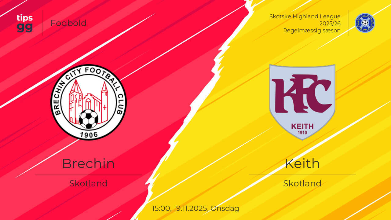 Brechin – Keith 19.11.2025 – Kampforudsigelser | Fodbold | Tips.GG