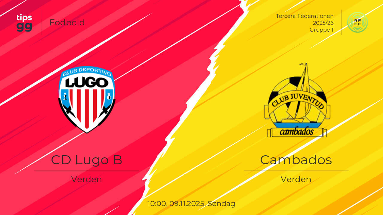 CD Lugo B – Cambados live resultater 09.11.2025 - dagens kampresultater ...