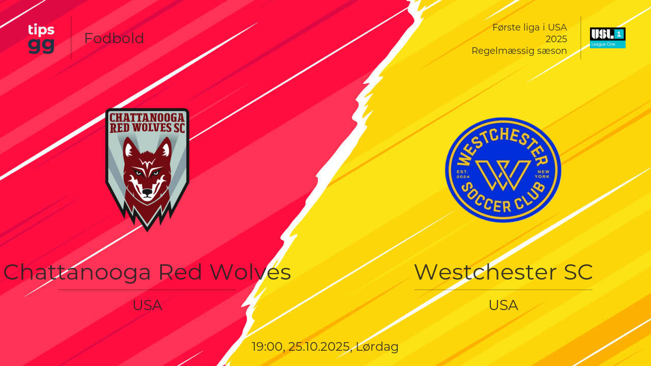 Chattanooga Red Wolves vs Westchester SC 25.10.2025 – Live Odds og ...