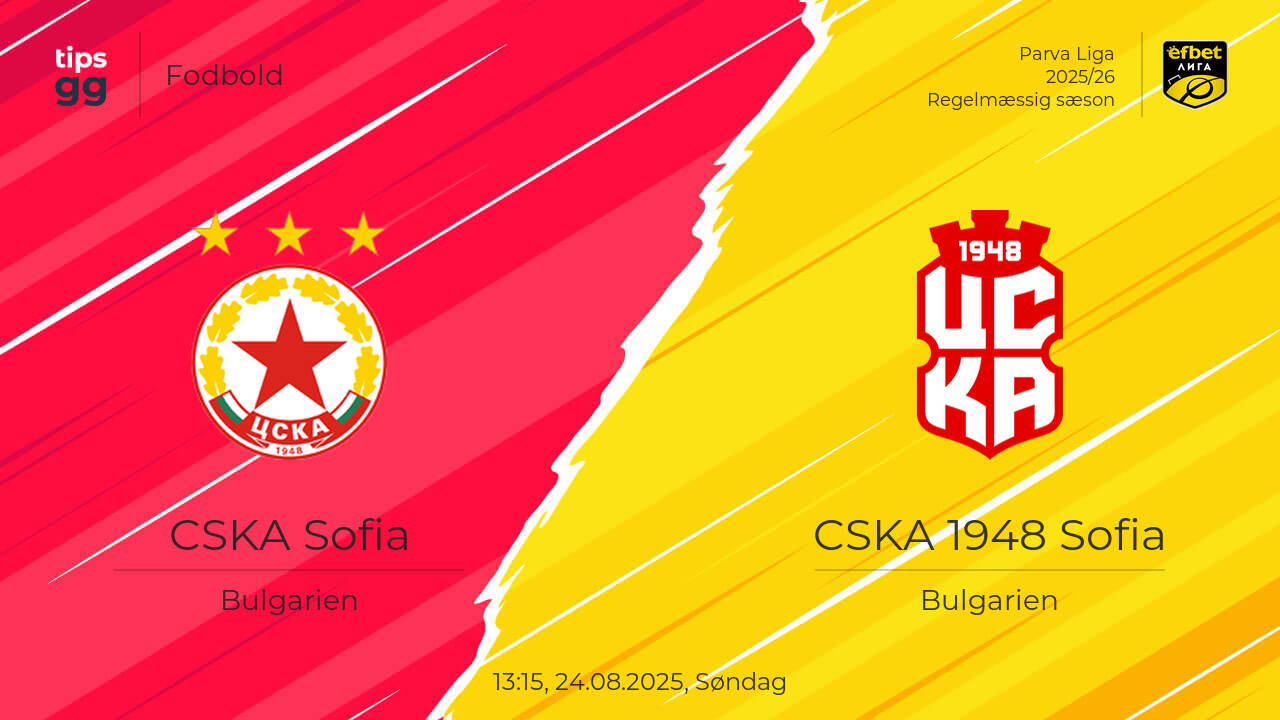 CSKA Sofia – CSKA 1948 Sofia 24.08.2025 – Kampforudsigelser | Fodbold ...