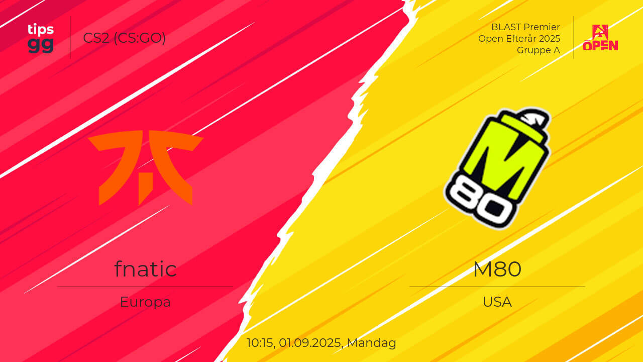 fnatic vs M80 01.09.2025 ved BLAST Premier Open Efterår 2025 | CS2 (CS ...