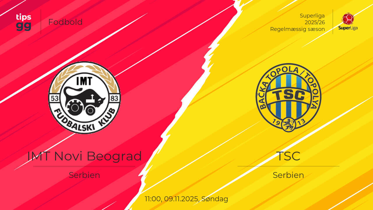 IMT Novi Beograd – TSC live resultater 09.11.2025 - dagens ...
