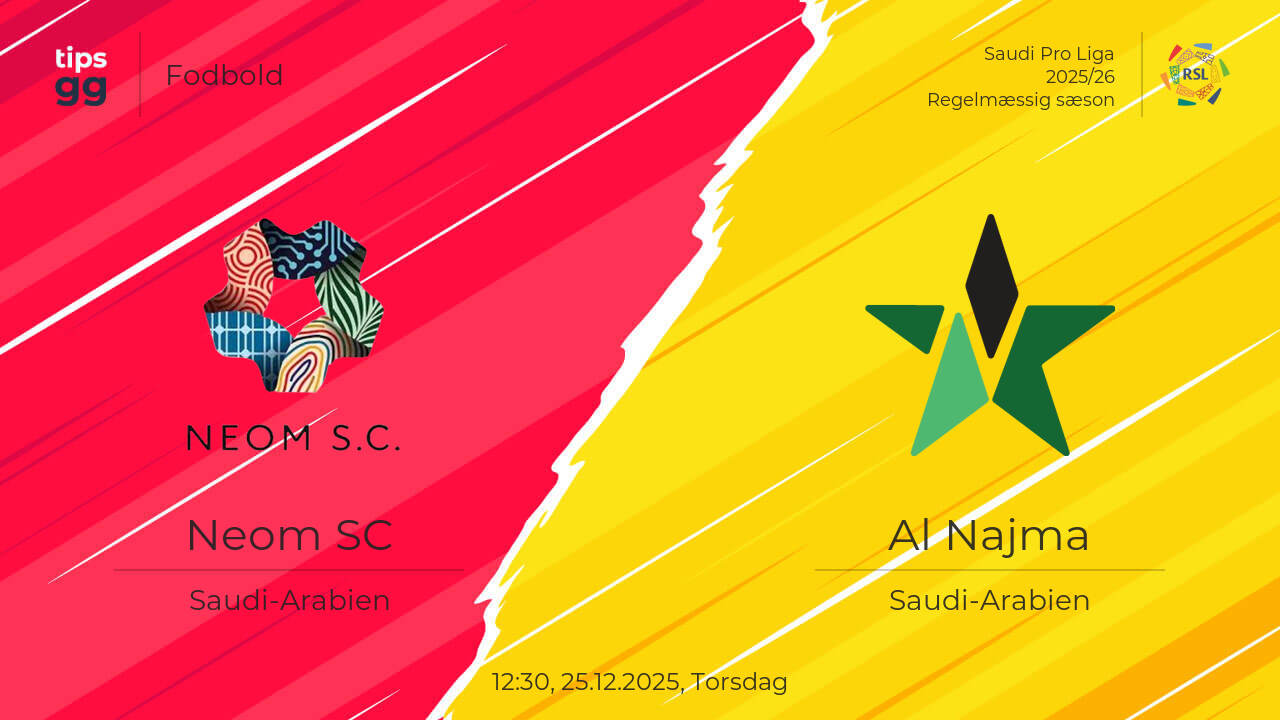 Neom SC – Al Najma 25.12.2025 – Kampforudsigelser | Fodbold | Tips.GG