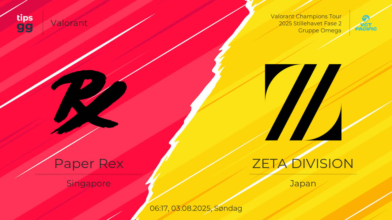 Paper Rex vs ZETA DIVISION 03.08.2025 – Kampforudsigelser | Valorant ...