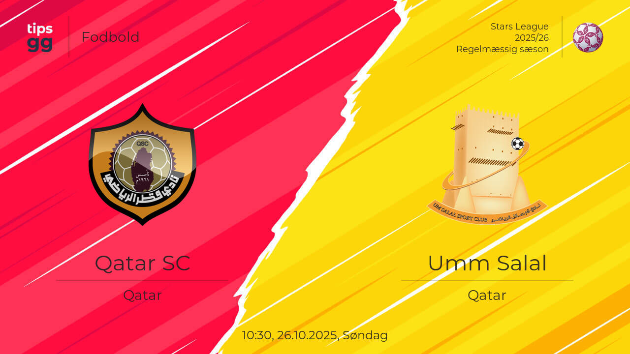 Se Qatar SC vs Umm Salal 26.10.2025 – Live Streams og VOD'er | Fodbold ...