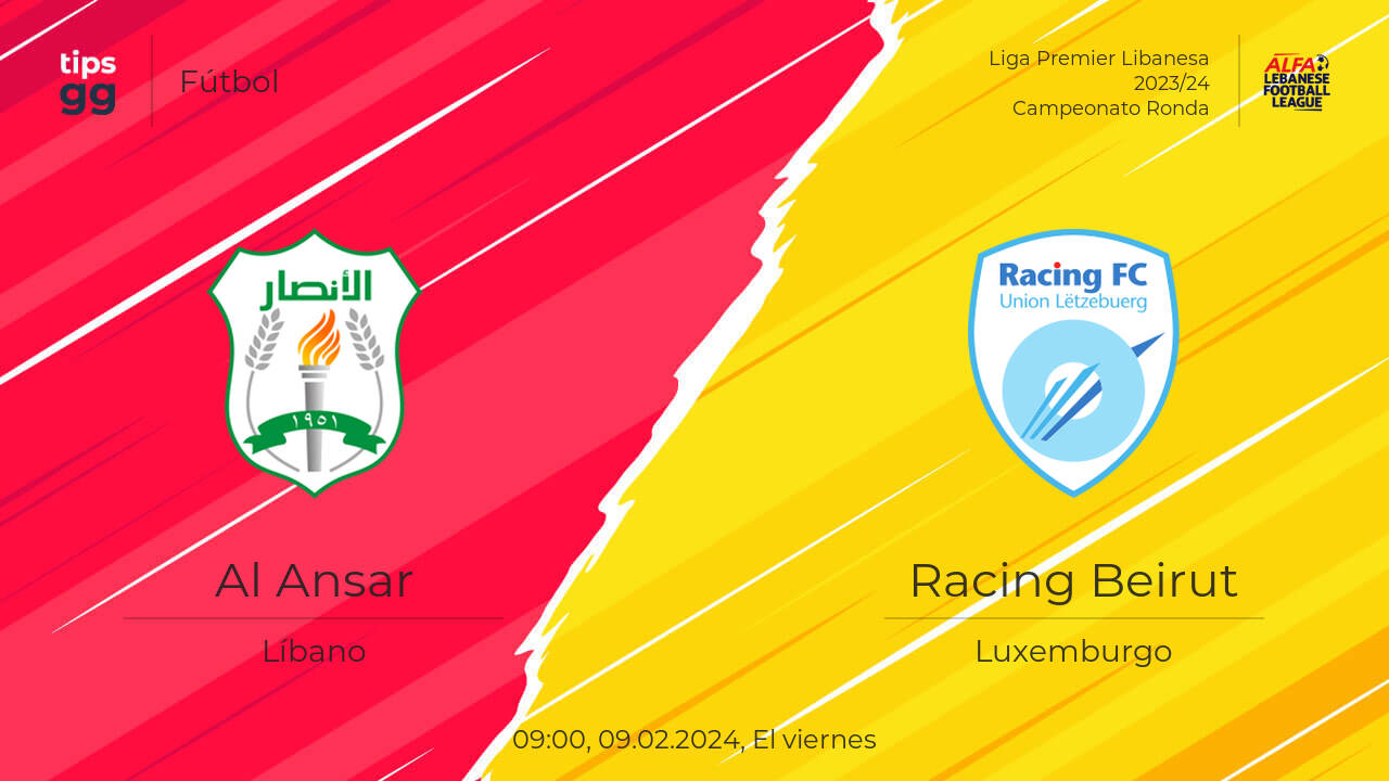 Al-Ansar (LIB) vs Racing Beirut el 09.02.2024 en la Liga Premier ...