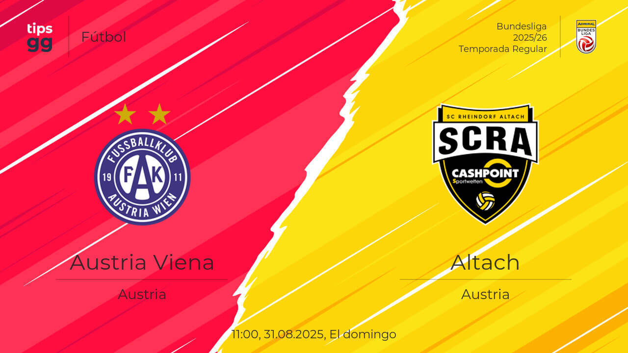 Austria Viena – Altach marcador en vivo 31.08.2025 - resultados partido ...