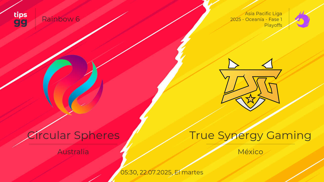 Circular Spheres vs True Synergy Gaming el 22.07.2025 – Cuotas de ...