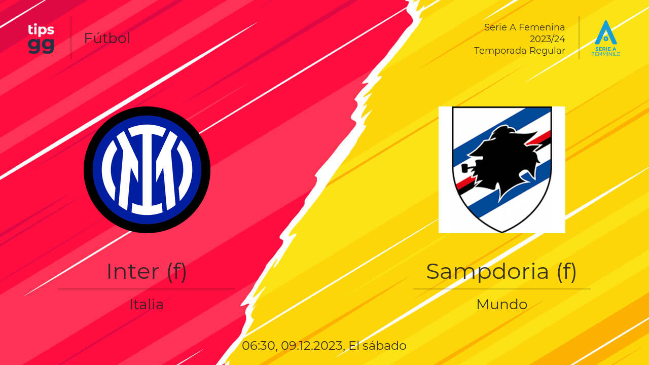 Inter Milan (w) vs Sampdoria (w) el 09.12.2023 en la Serie A Femminile ...