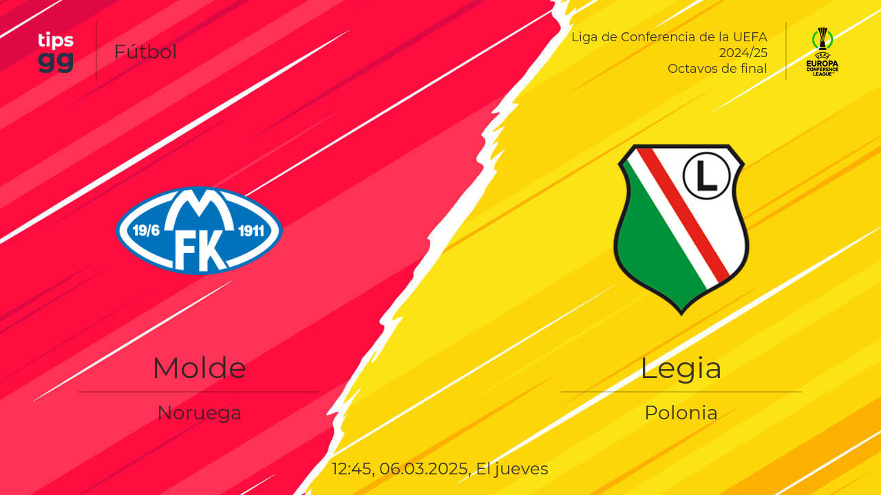 Molde vs Legia el 06.03.2025 en la Liga de Conferencia de la UEFA 2024/ ...