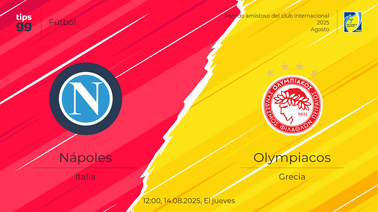 Nápoles vs Olympiacos Pronóstico el 14.08.2025 | Fútbol | Tips.GG