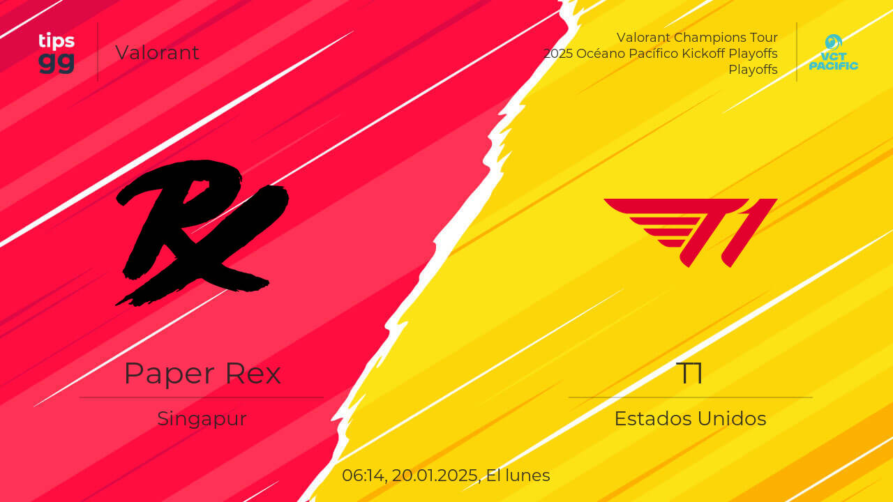 Paper Rex vs T1 el 20.01.2025 en la Valorant Champions Tour 2025 Océano ...