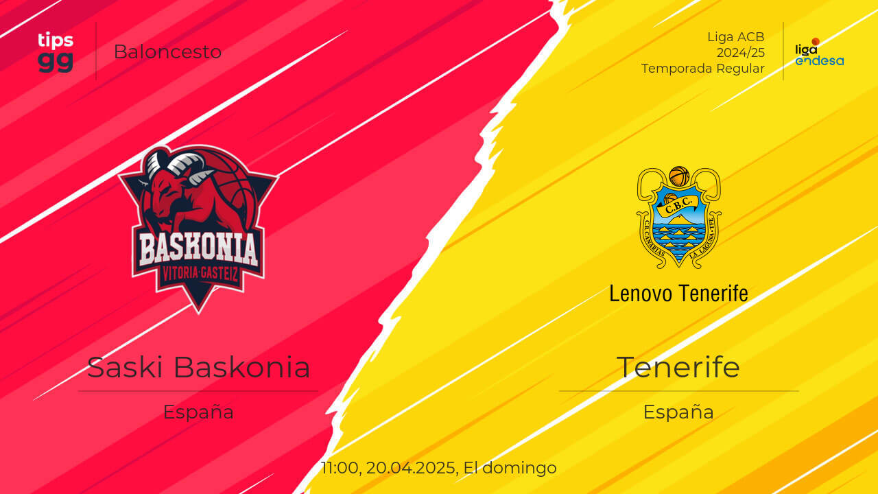 Saski Baskonia vs Tenerife el 20.04.2025 – Predicciones del partido ...