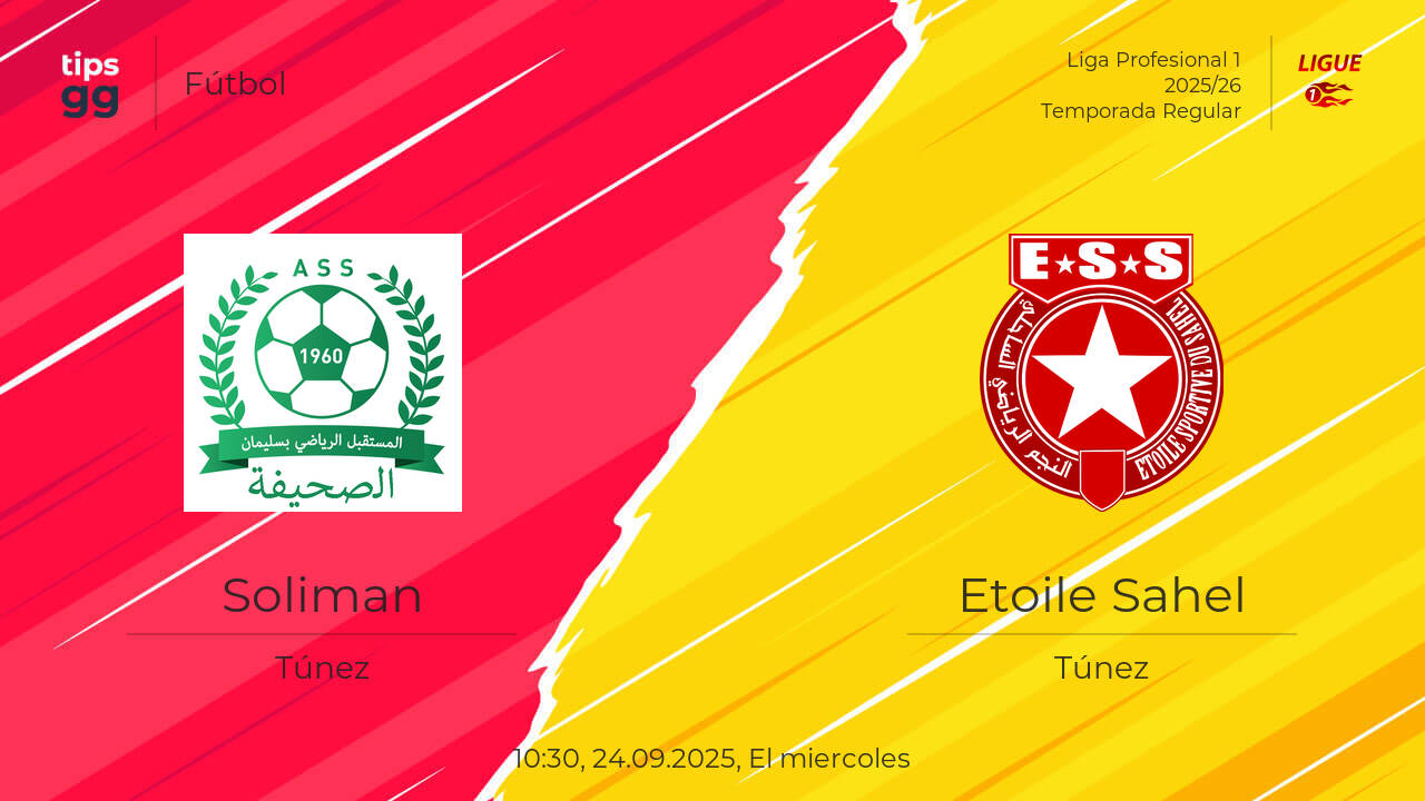 Soliman – Etoile Sahel marcador en vivo 20.09.2025 - resultados partido ...