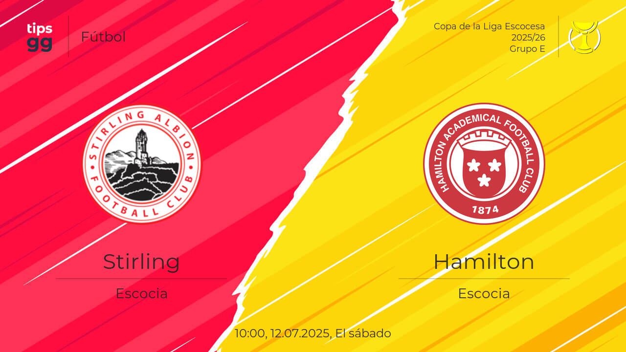 Stirling vs Hamilton Pronóstico el 12.07.2025 | Fútbol | Tips.GG
