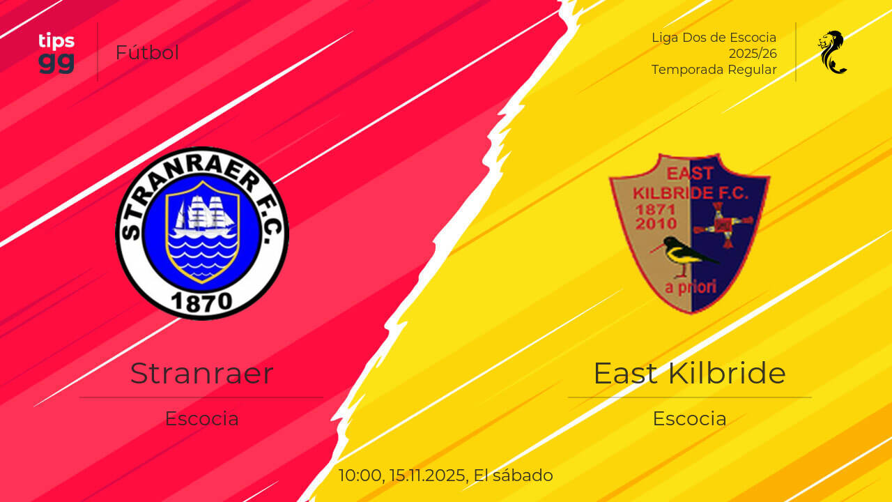 Stranraer vs East Kilbride Pronóstico el 15.11.2025 | Fútbol | Tips.GG