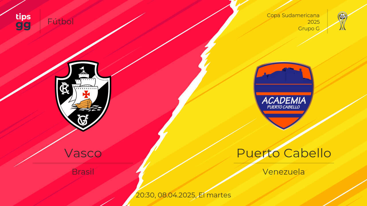 Vasco vs Puerto Cabello Pronóstico el 09.04.2025 | Fútbol | Tips.GG