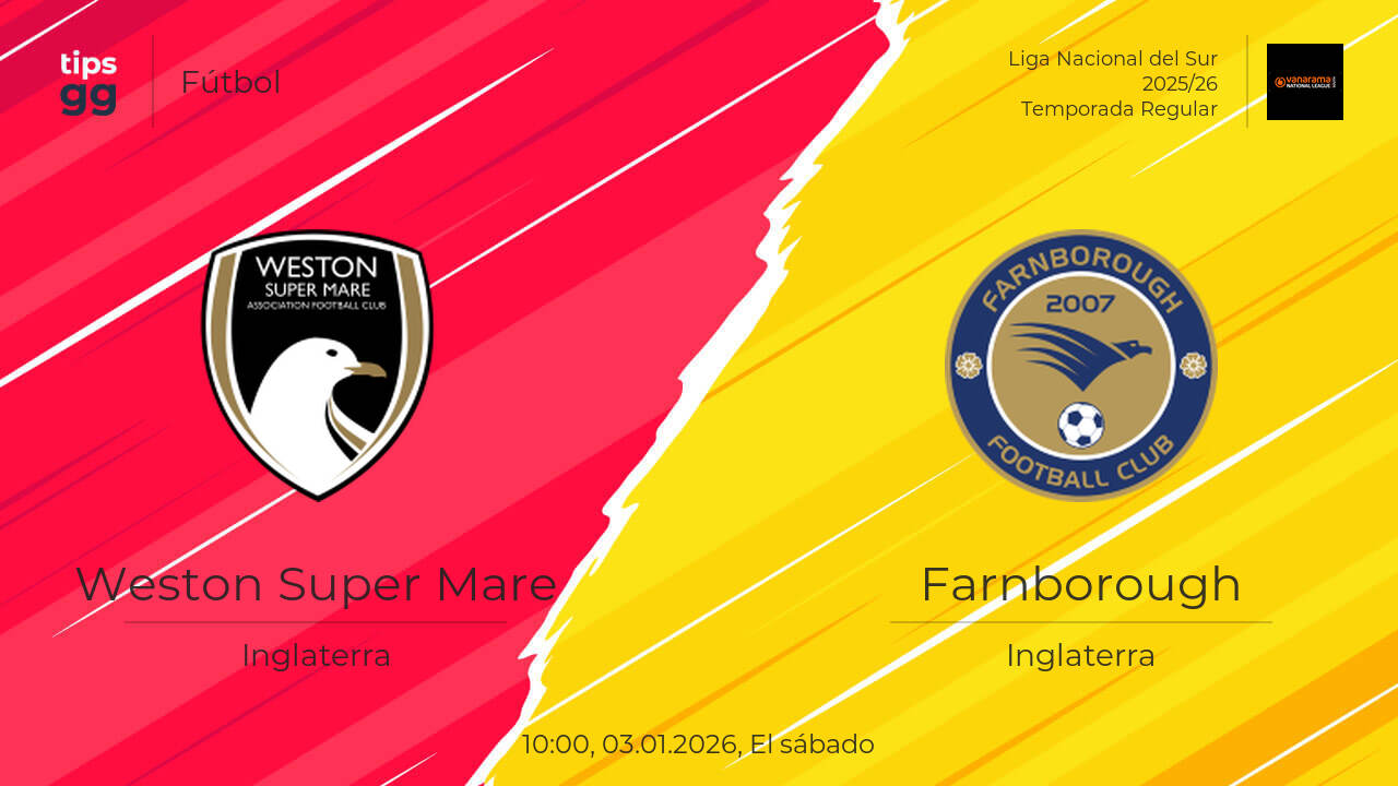 Weston Super Mare – Farnborough marcador en vivo 03.01.2026 ...