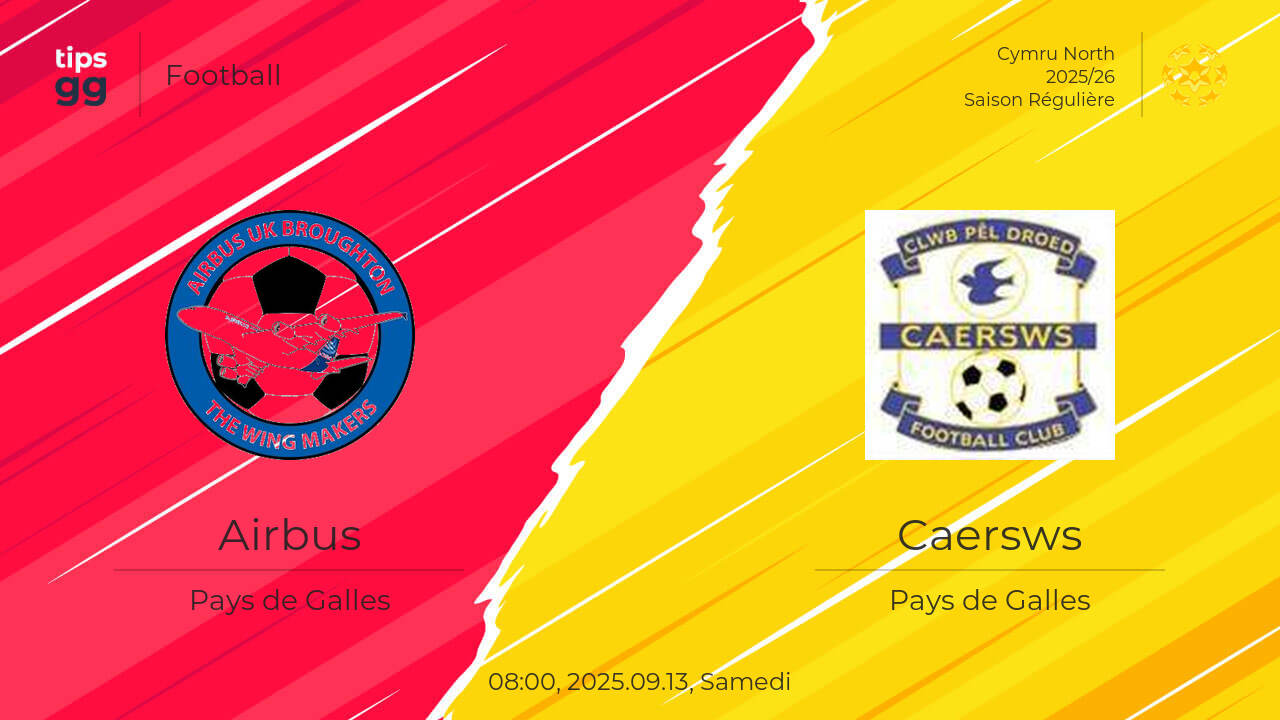 Airbus – Caersws score en direct 2025.09.13 - aujourd'hui résultats du ...