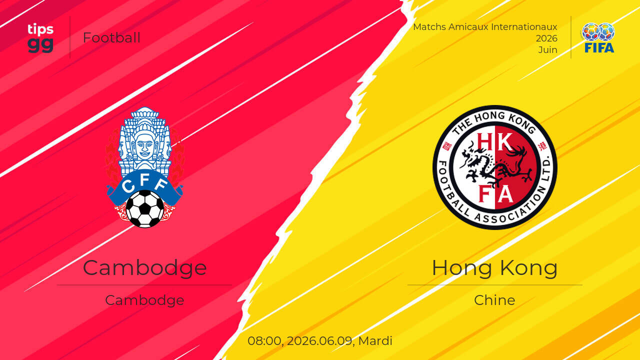 Regardez Cambodge vs Hong Kong 2026.06.09 – Diffusions en direct ...