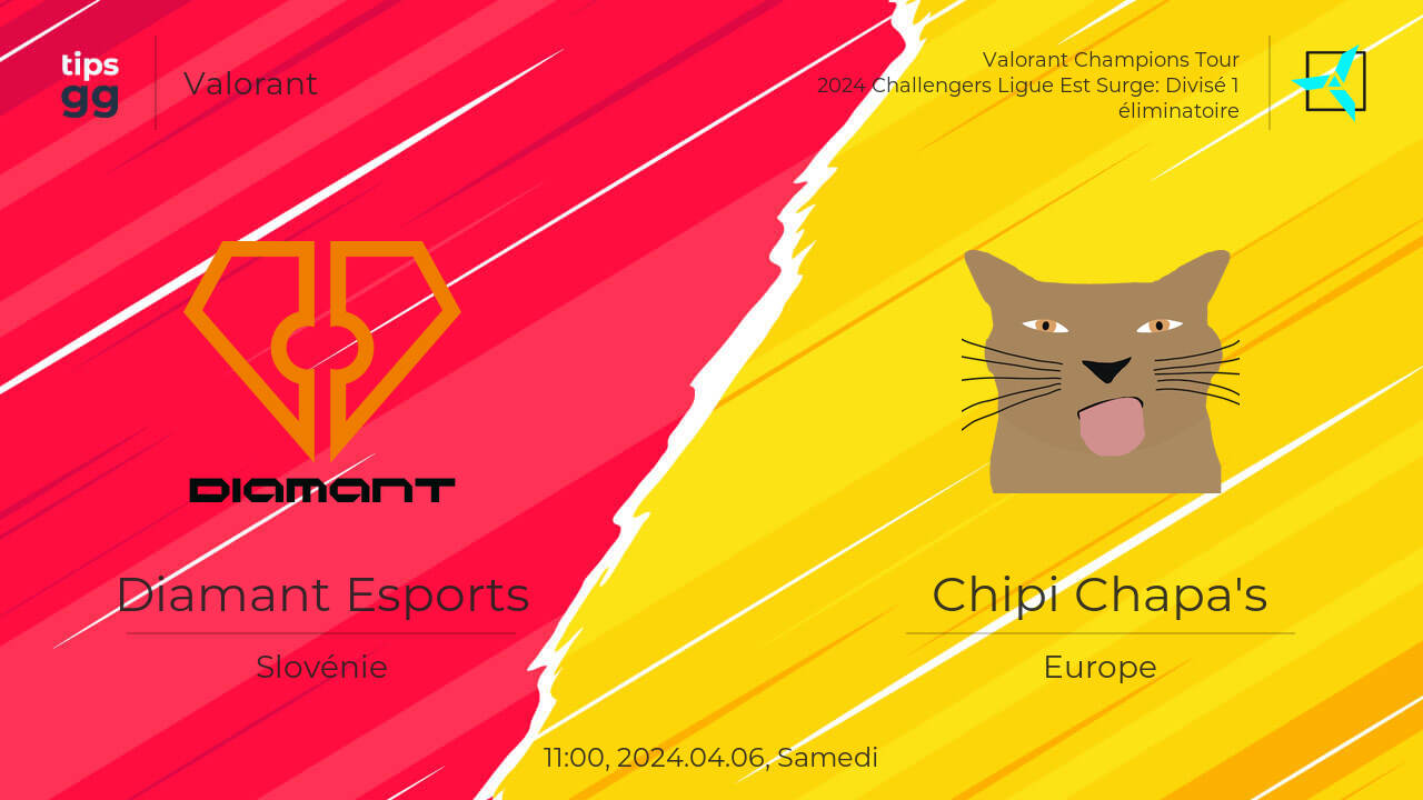 Diamant Esports contre Chipi Chapa's le 2024.04.06 à l'Valorant ...