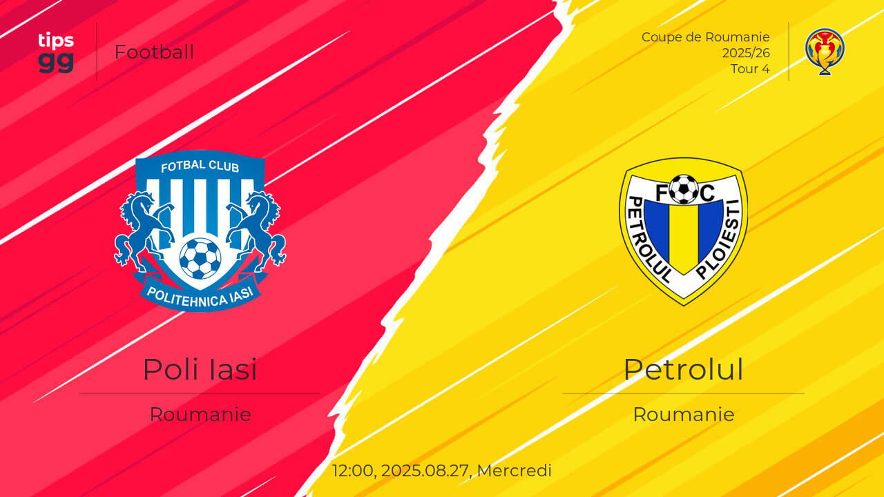 Poli Iasi – Petrolul score en direct 2025.08.27 - aujourd'hui résultats ...