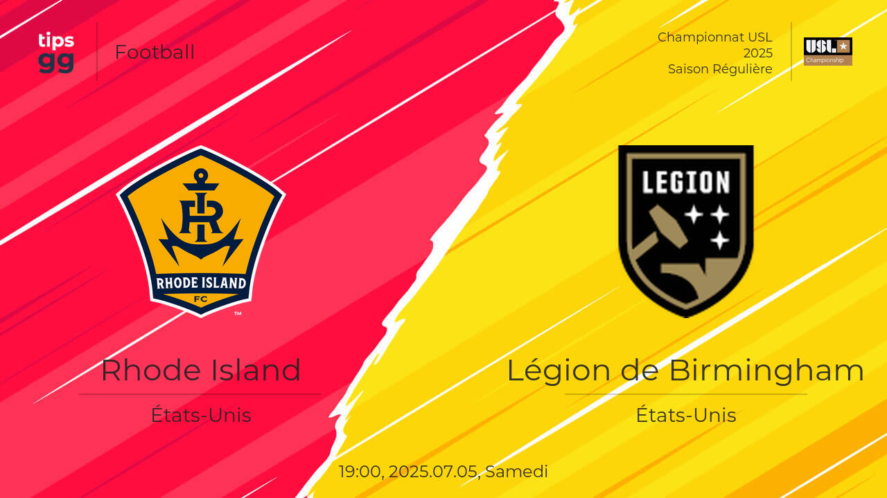 Rhode Island vs Légion de Birmingham 2025.07.05 – Prédiction de match ...