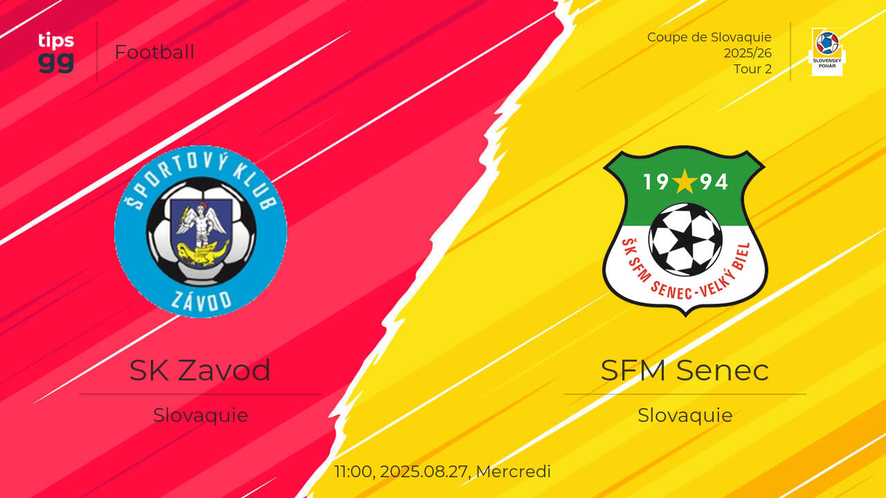 SK Zavod – SFM Senec score en direct 2025.08.27 - aujourd'hui résultats ...