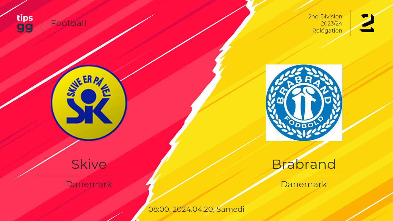 Skive IK vs Brabrand 2024.04.20 – Prédiction de match | Football | Tips.GG