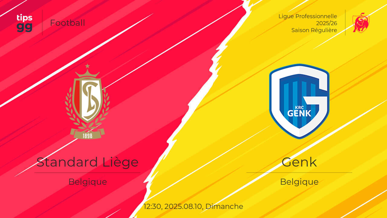 Standard Liège vs Genk 2025.08.10 – Prédiction de match | Football ...