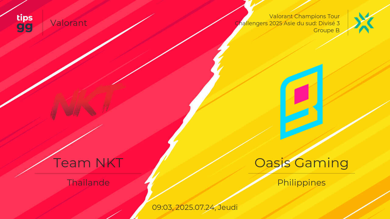 Regardez Team NKT vs Oasis Gaming 2025.07.24 – Diffusions en direct ...