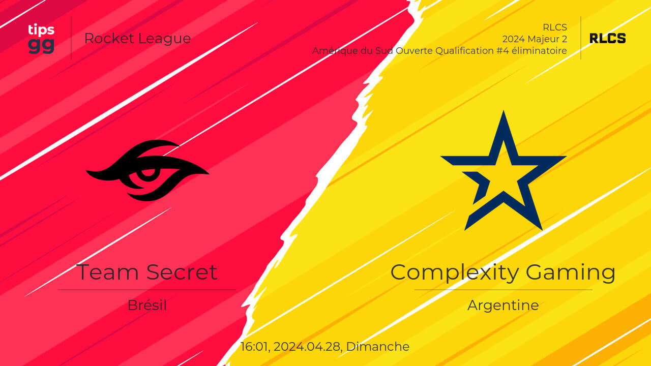 Team Secret contre Complexity Gaming le 2024.04.28 à l'RLCS 2024 Majeur ...