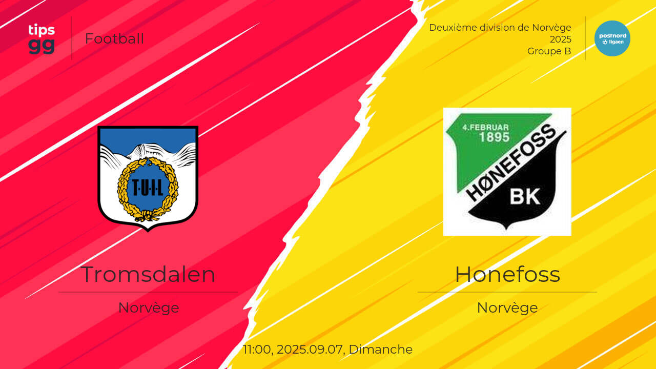 Tromsdalen vs Honefoss 2025.09.07 – Prédiction de match | Football ...