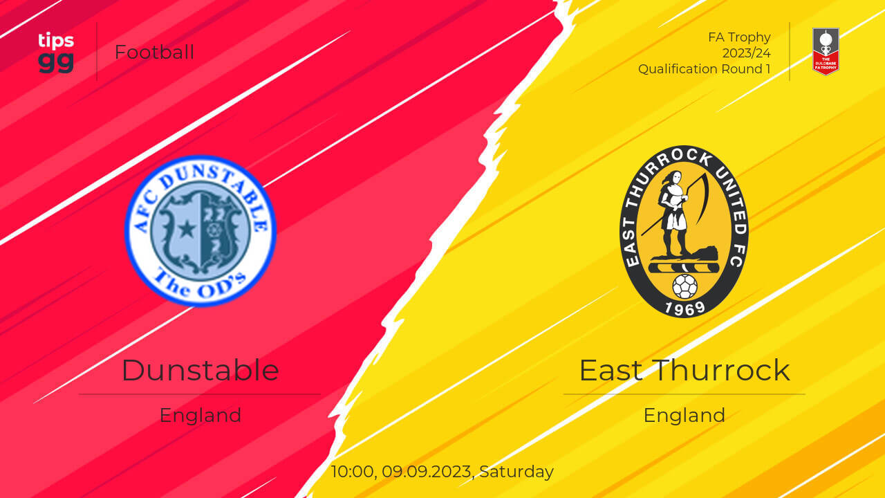 AFC Dunstable vs East Thurrock United 09.09.2023 at FA Trophy 2023/24 ...