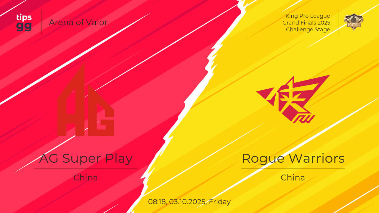 AG Super Play vs Rogue Warriors 03.10.2025 at King Pro League Grand ...