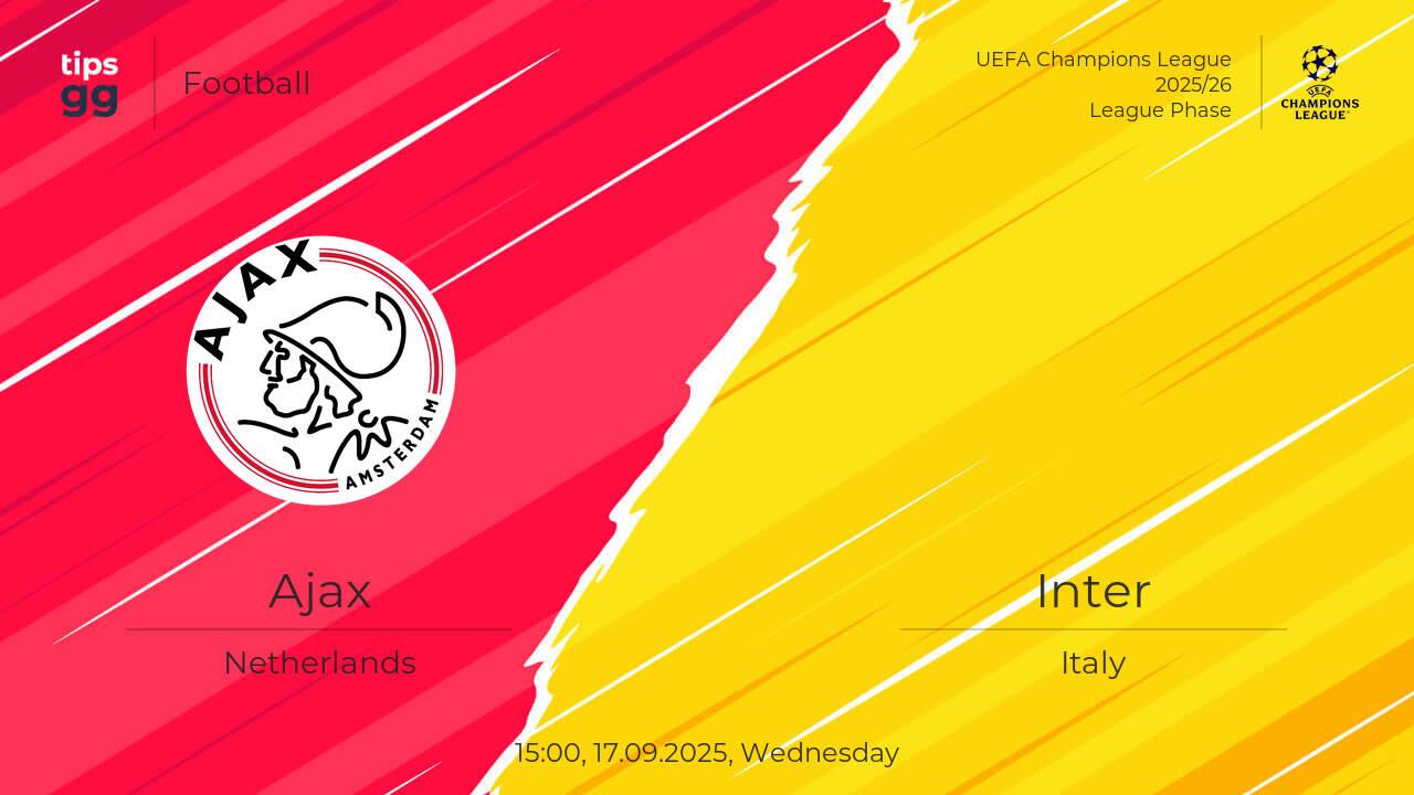 Ajax vs Inter Prediction 17.09.2025 | Tips.GG
