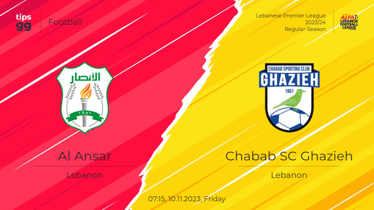 Al-Ansar (LIB) vs Shabab Al Ghazieh 10.11.2023 at Lebanese Premier ...