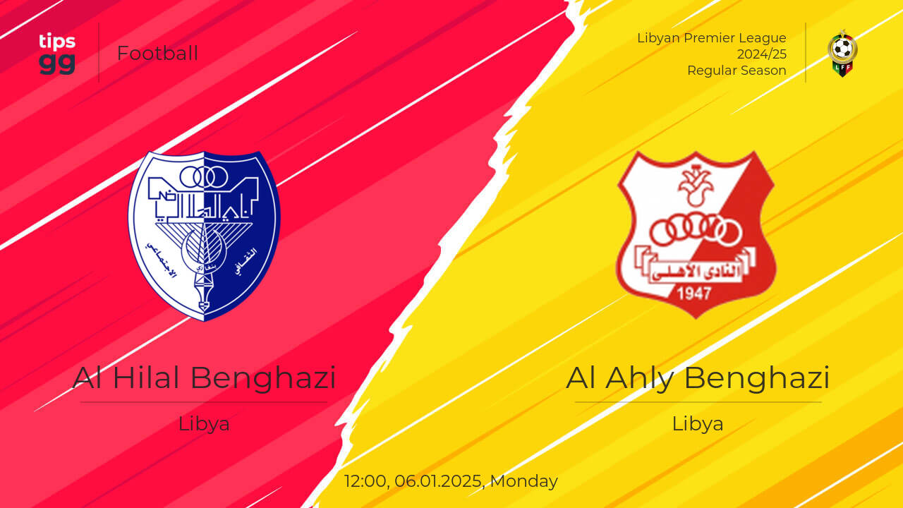Where to Watch Al Hilal Benghazi vs Al Ahly Benghazi 06.01.2025 | Tips.GG