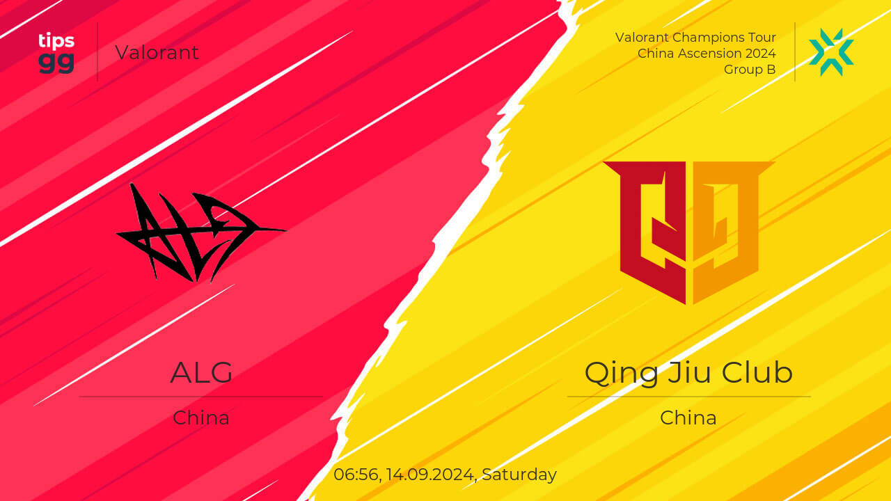 ALG vs Qing Jiu Club 14.09.2024 – Match Prediction | Valorant | Tips.GG