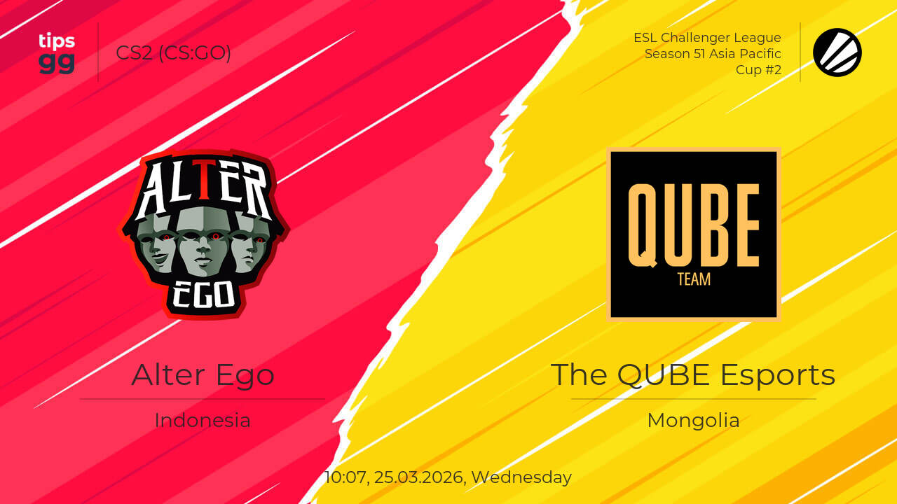 Alter Ego vs The QUBE Esports 25.03.2026 at ESL Challenger League ...